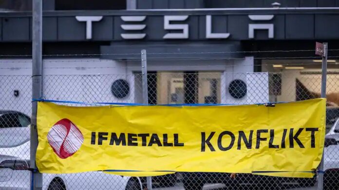 13 unions from 4 countries are continuing the strike against Tesla ...